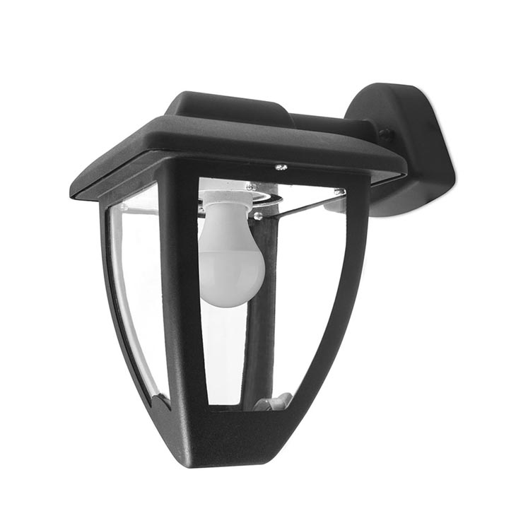 Wall fixture IP23 Prisman E27 Black | Lighting Solutions